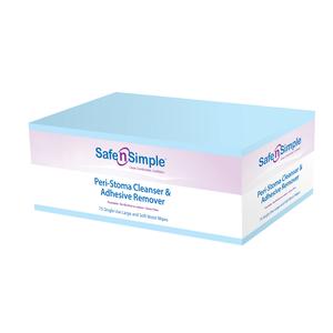 Safe N Simple Peri-Stoma Cleanser and Adhesive Remover No Sting Wipe ...