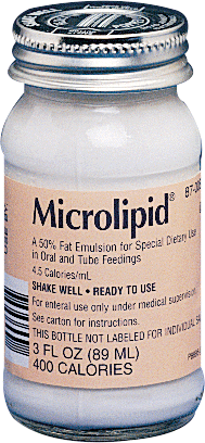 Microlipid Dietary Formula Ready-to-Use Unflavored 3 oz. Bottle ...