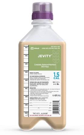 Jevity 1.5 Cal with Fiber and Safety Screw Connector, Ready to Hang, 1 ...