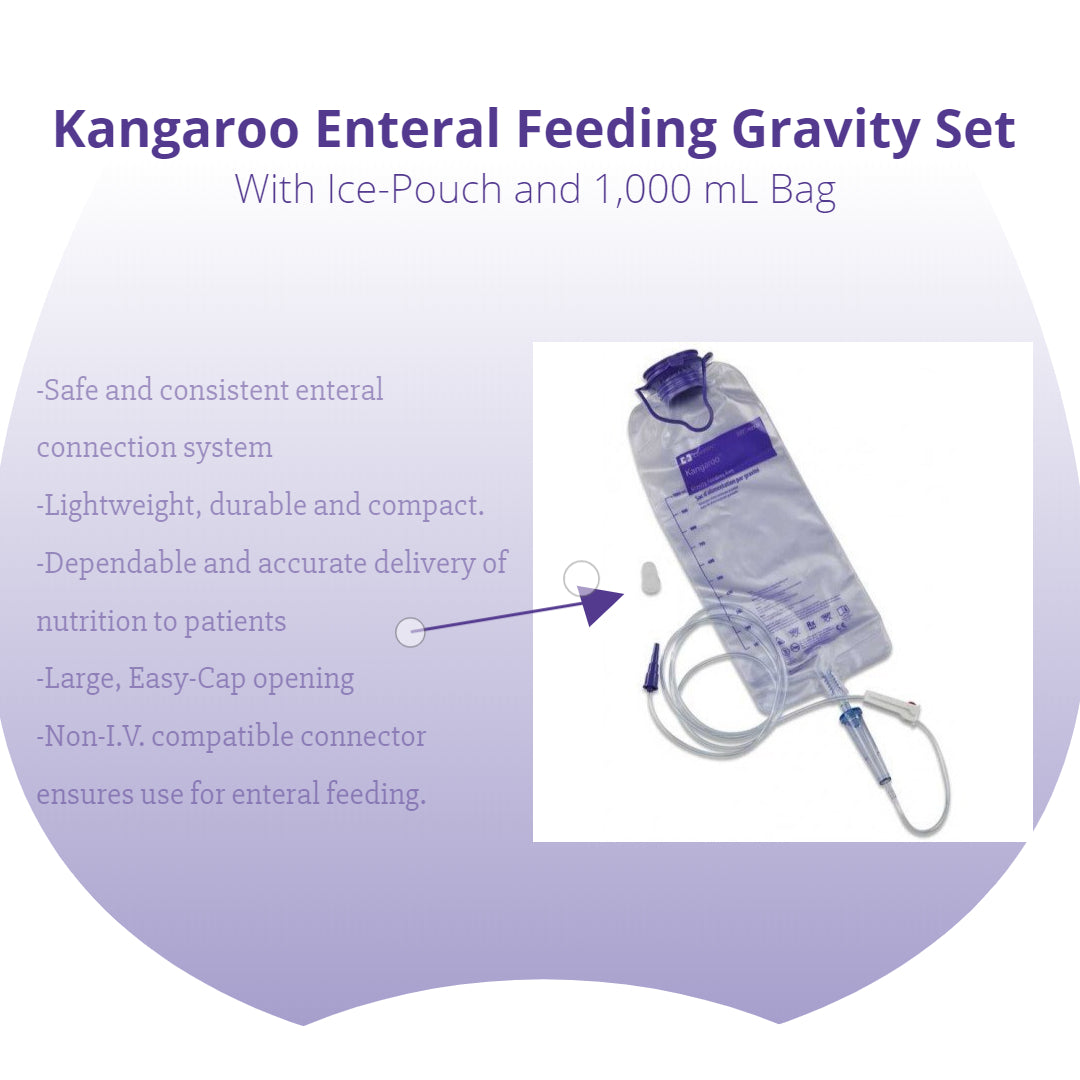 Kangaroo Enteral Feeding Gravity Set with Ice-Pouch and 1,000-mL Bag ...