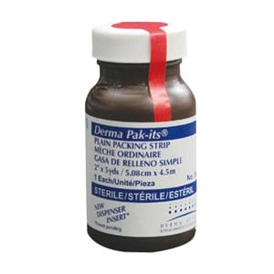 Gauze Packing Strip Plain 1" x 5" Strip Delivery System – BuyMedical.com